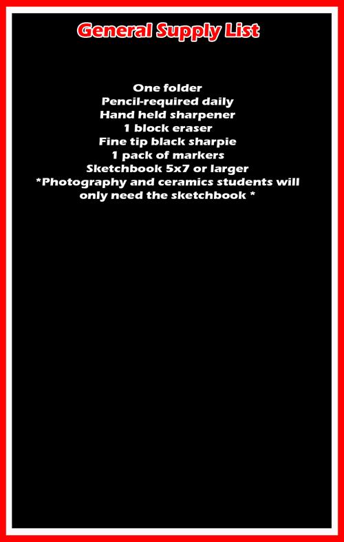 Ray, Brittaney / Supply Lists